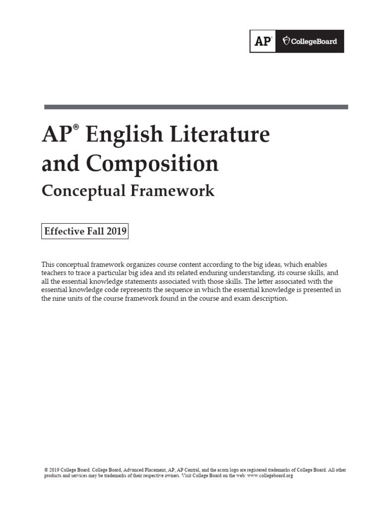 AP English Literature Framework Overview | PDF | Narration | Narrative