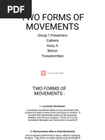 The Basic Natural Movements - Locomotor and Non Locomotor | PDF | Self ...