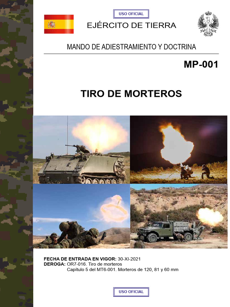 Manual de Tiro de Morteros 81 mm | PDF | Mortero (Arma) | Mapa