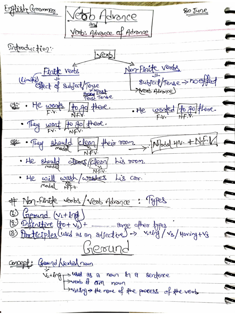 Verb Advance Notes | PDF