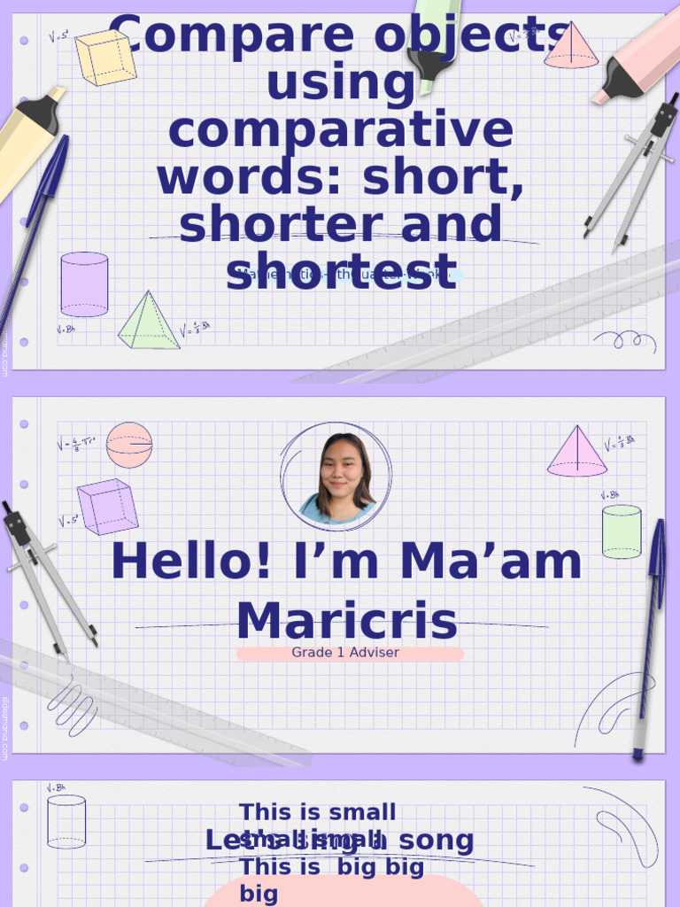 Math1 Q4 W5 - Comparing Objects | PDF
