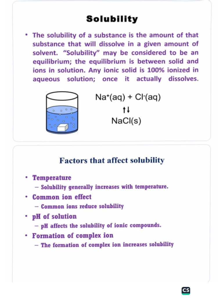 Solubility and Solubility Product | PDF
