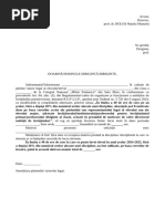 Model Cerere INVOIRE Elevi | PDF