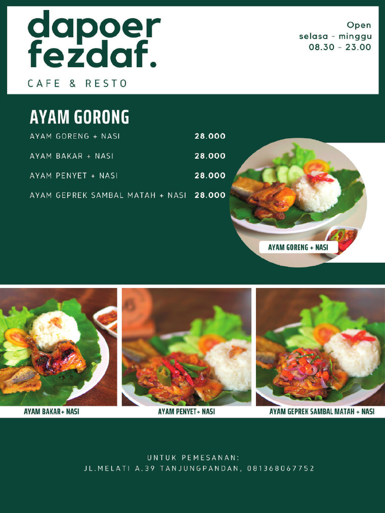 Dapoer Fezdaf Menu | PDF