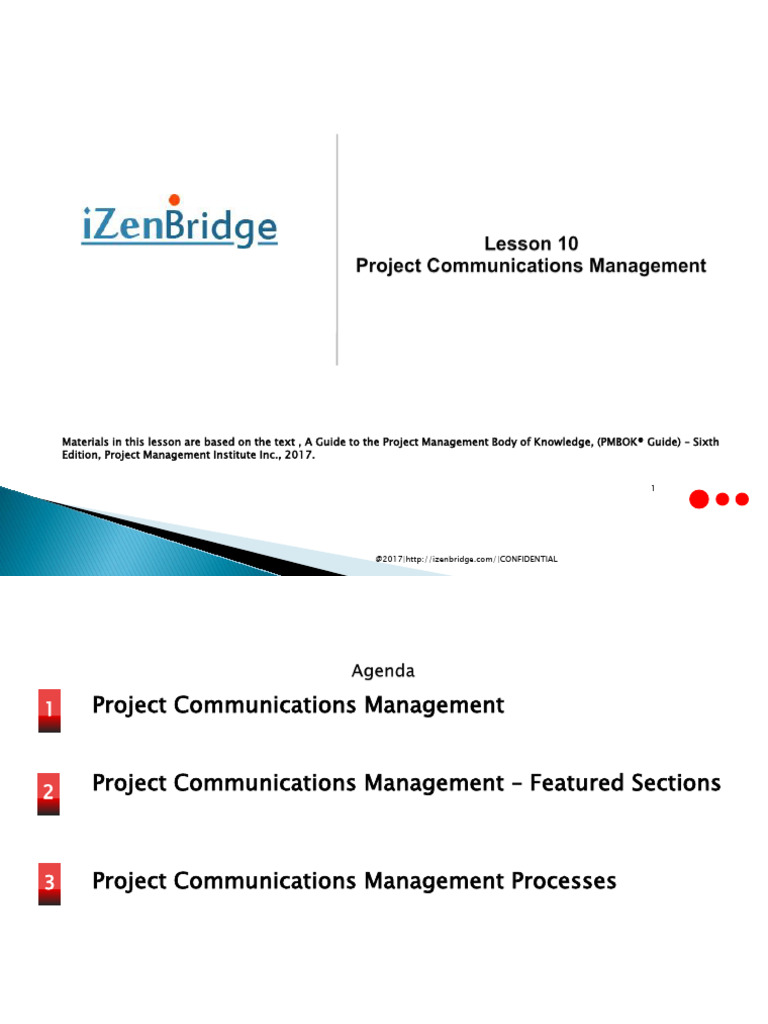 10 Lesson 10 Project Communications Management | PDF | Communication | Information