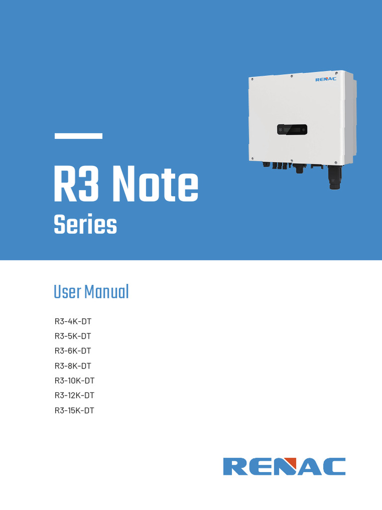 Renac R3 Note Hasznalati Utasitas | PDF | Power Inverter | Photovoltaic ...