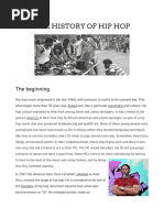 HISTORY OF HIP-HOP | PDF | Hip Hop Music | Rapping