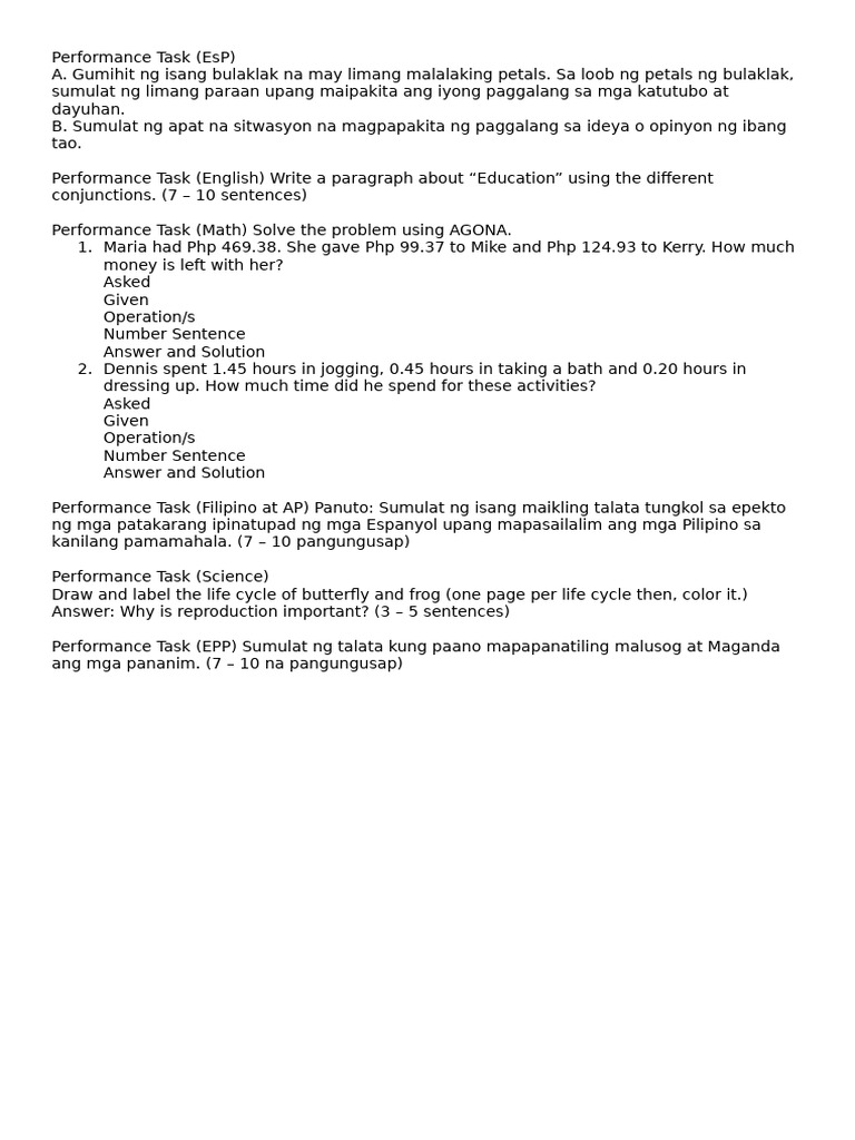 Performance Task 2 q2 | PDF