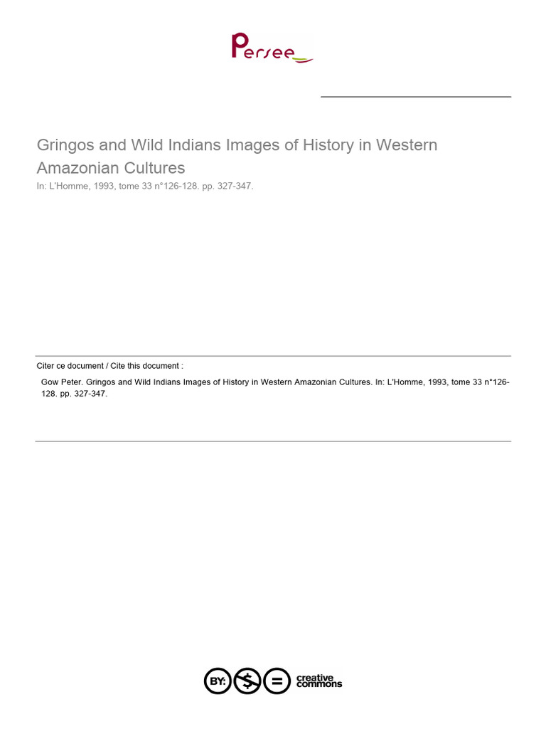 Gow - Gringos and Wild Indians | PDF | Ethnography