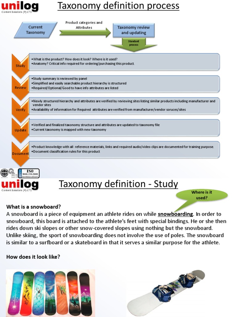 Unilog - Taxonomy and Content Process v3 | PDF | Ski | Snow