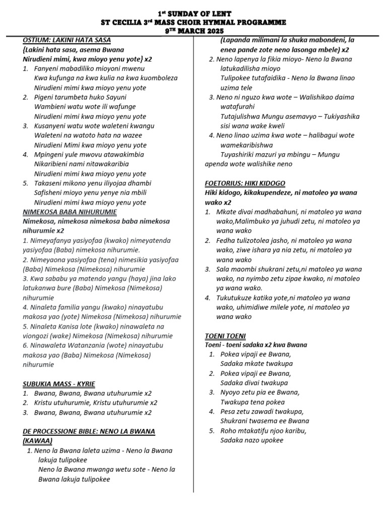 3rd Mass, 9th Marh 2025 Mass Order | PDF