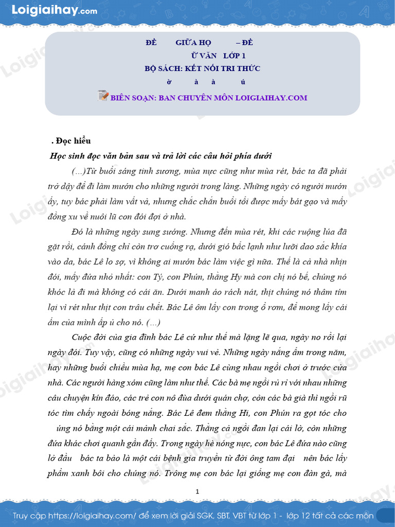 De Thi Giua Ki 1 Van 11 Ket Noi Tri Thuc de So 4 1696911908 | PDF