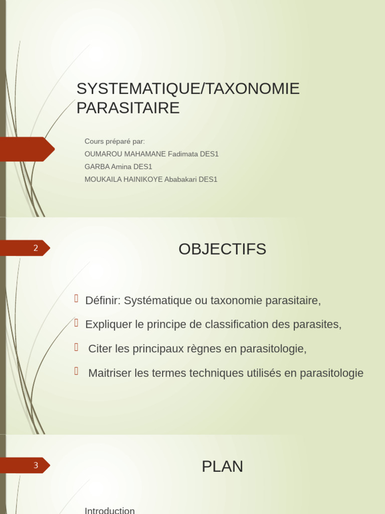 Taxonomie des Parasites : Guide Complet | PDF | Parasitisme | Plasmodium