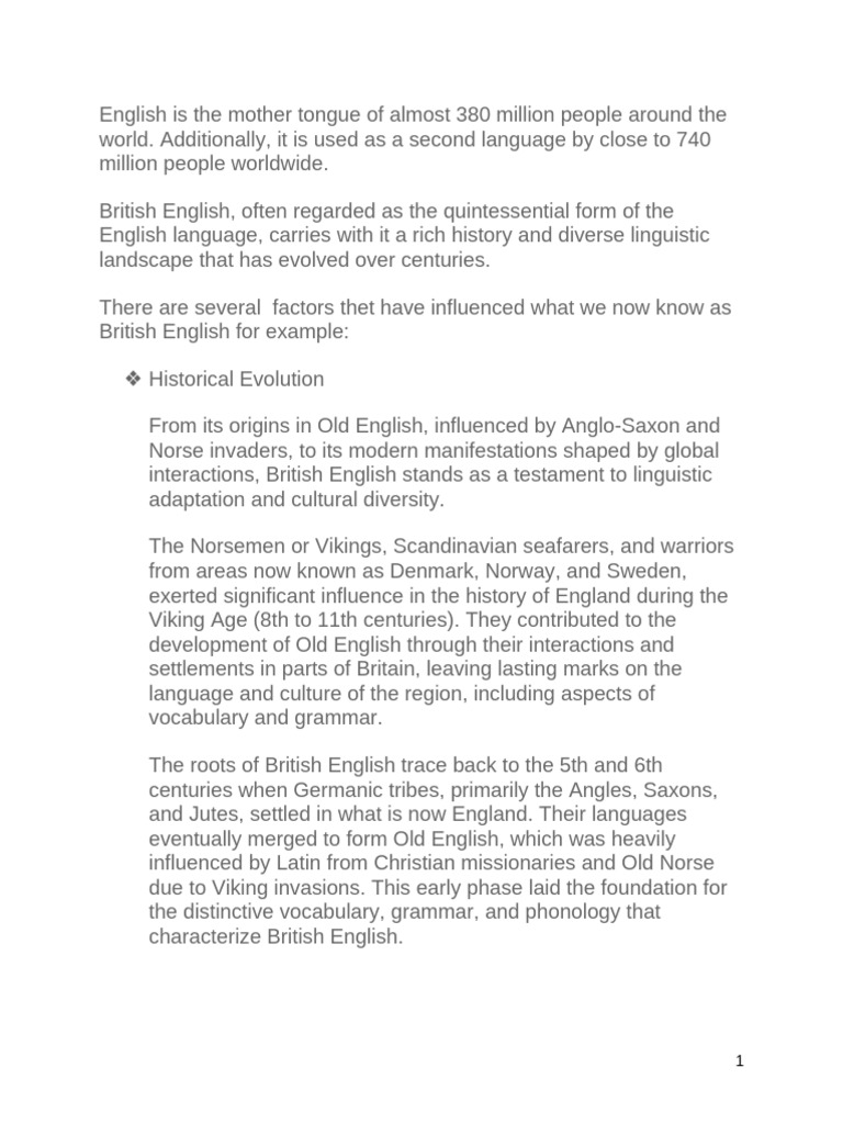 Exploring British English Dialects | PDF | English Language | Vikings