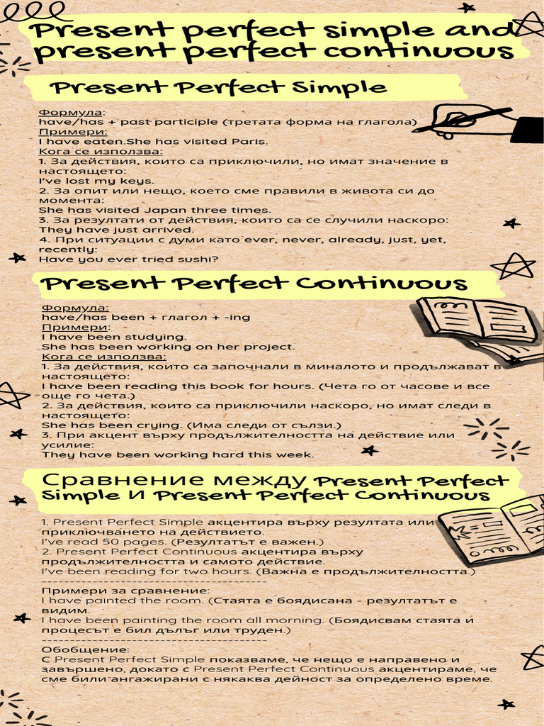 Present Perfect Simple and Present Perfect Continuous | PDF