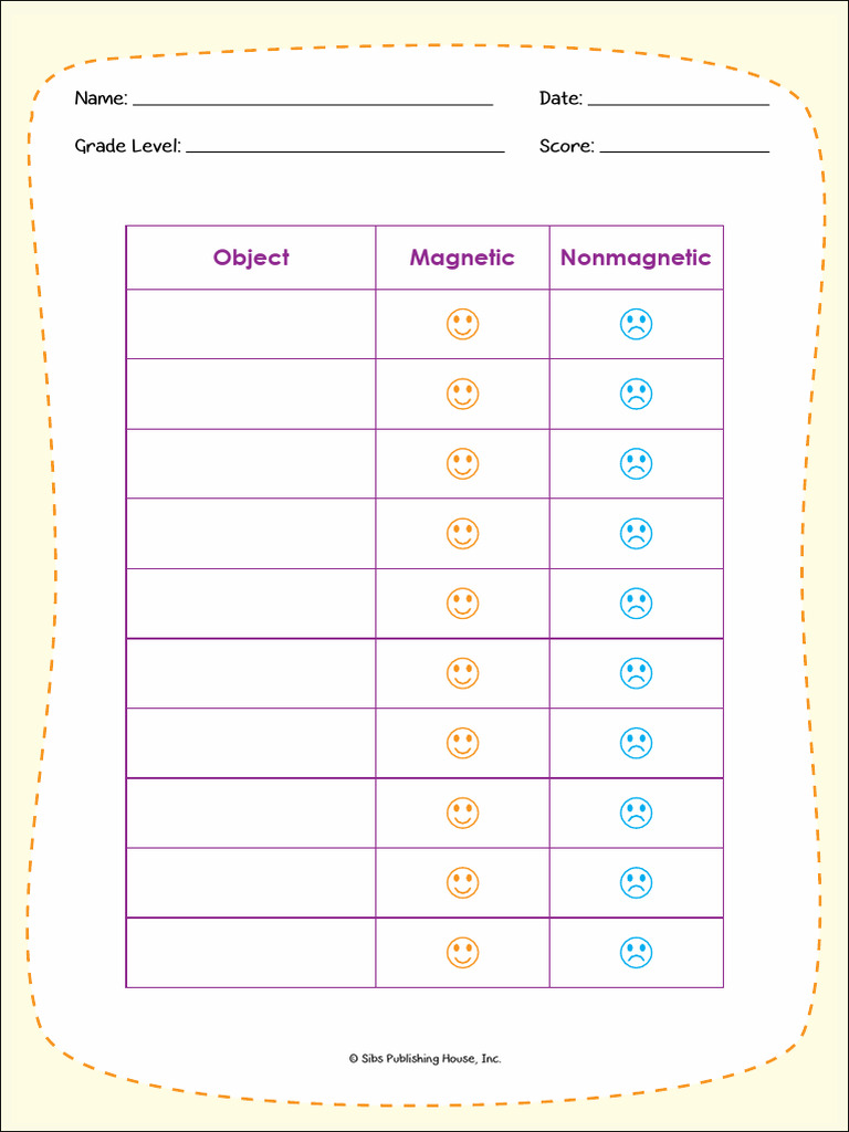 Magnetic vs Nonmagnetic Objects Test | PDF