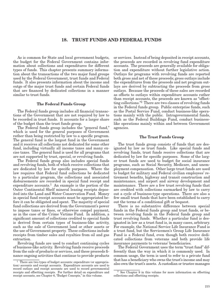 The Federal Governmentusestheterm"trustfund"2 | PDF | Social Security ...