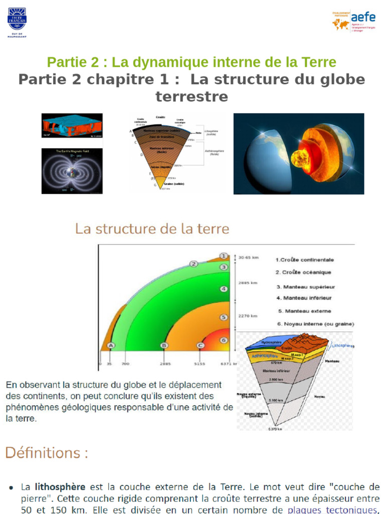 Chapitre_1_Partie_2_Structure du globe | PDF | Magma | Croûte terrestre