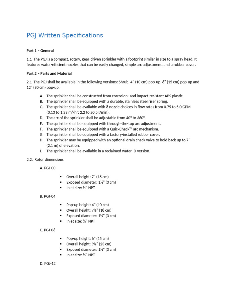 Hi 045 Ss Written - Specs PGJ - Rotor | PDF | Gas Technologies | Mechanical Engineering