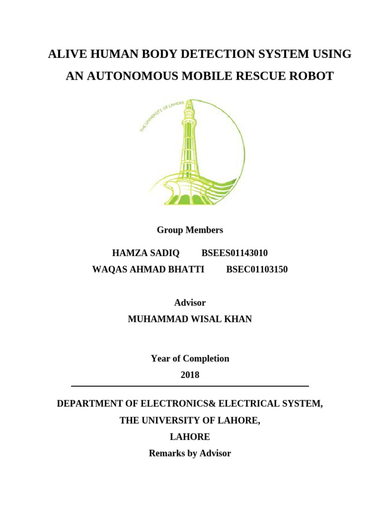 Alive Human Body Detection System Using An Autonomous Mobile Rescue Robot Pdf Computer