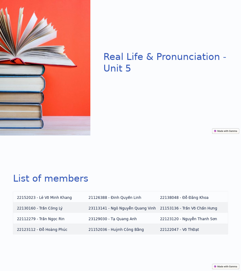 Real Life and Pronunciation Unit 5 | PDF