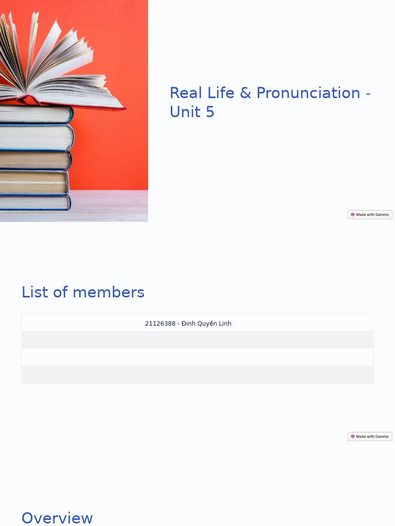Real Life and Pronunciation Unit 5 | PDF | Linguistics | Human ...