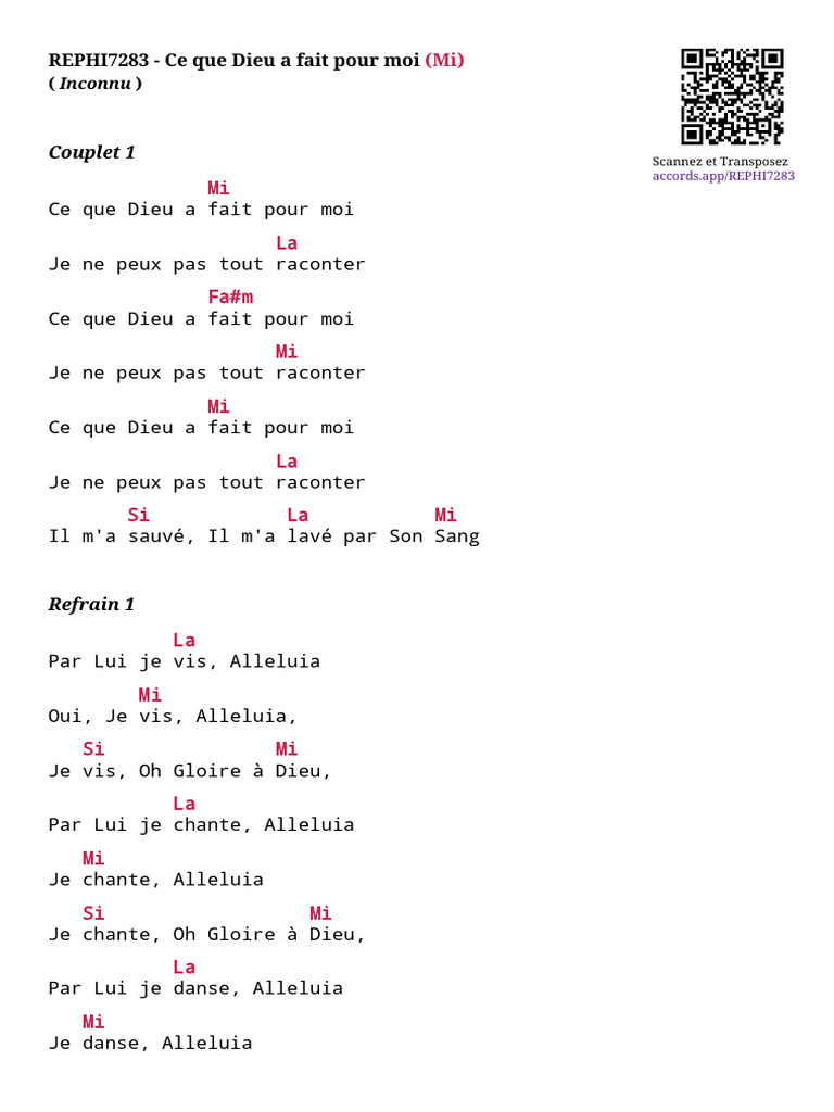 Ce que Dieu a fait pour moi | PDF