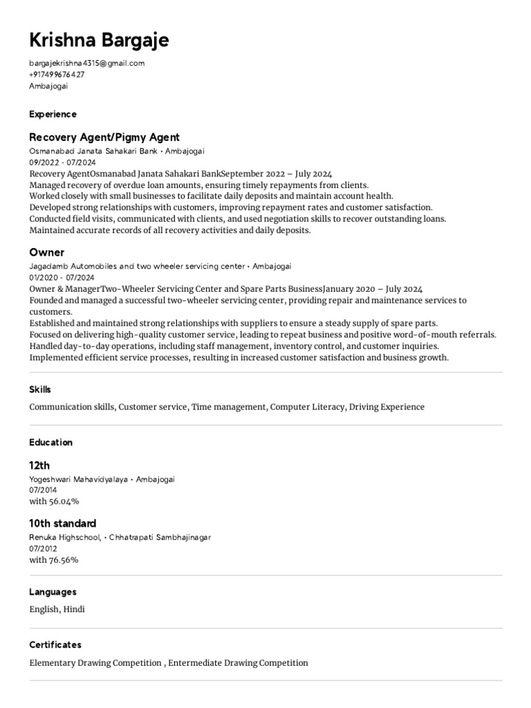 Recovery Agent - Pigmy Agent | PDF