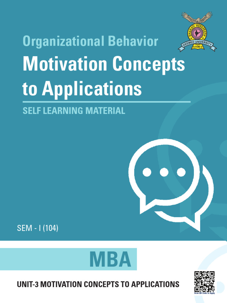 Motivation Concepts in Organizational Behavior | PDF