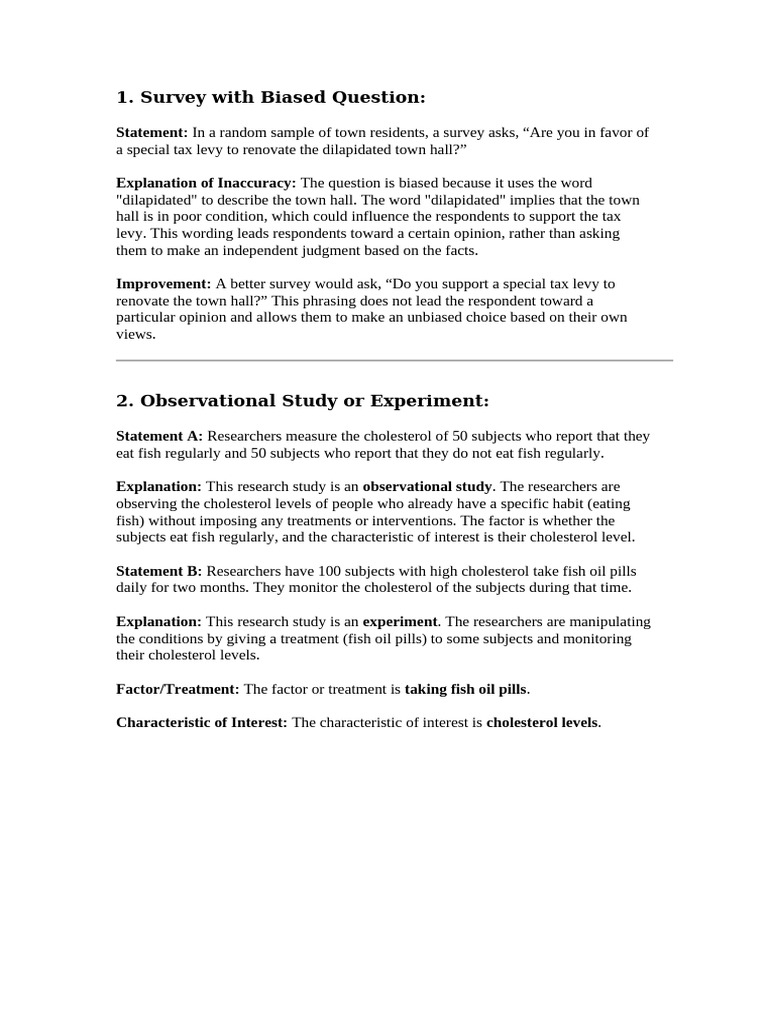 Biased vs. Neutral Survey Questions | PDF | Bias | Experiment