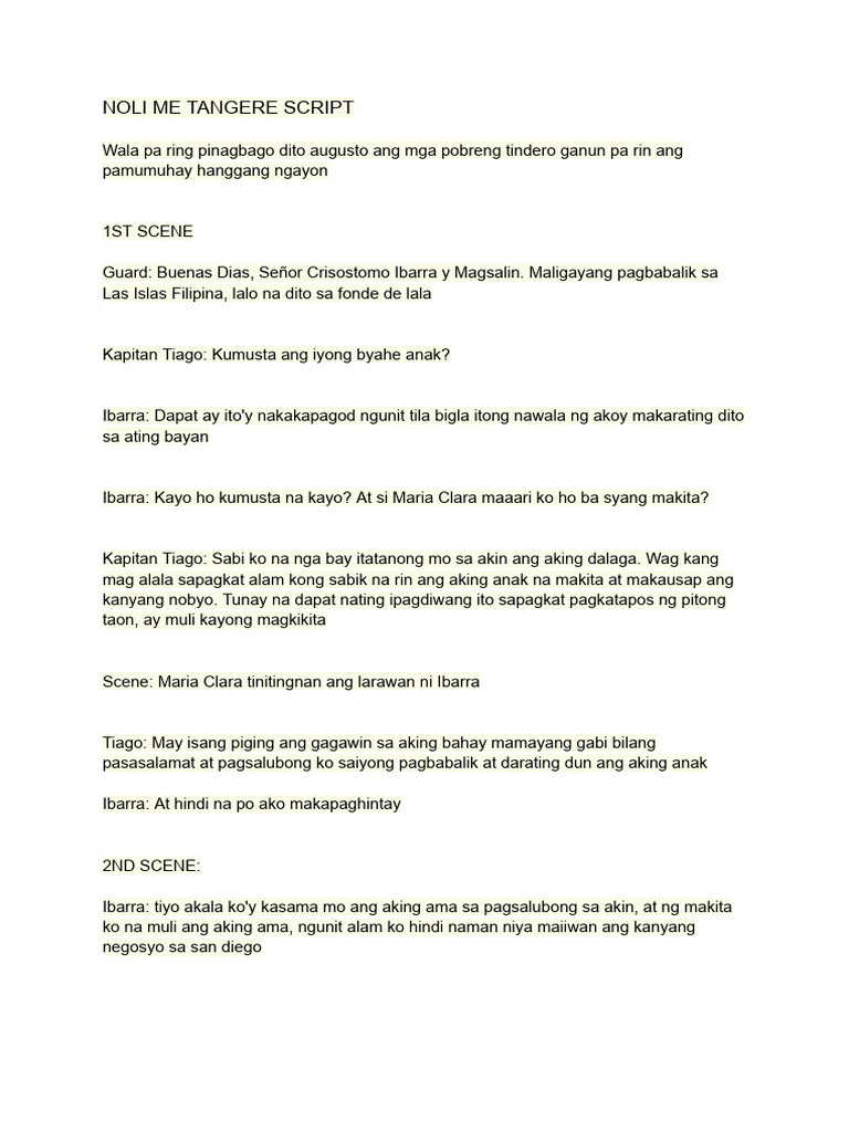 NOLI ME SCRIPT | PDF