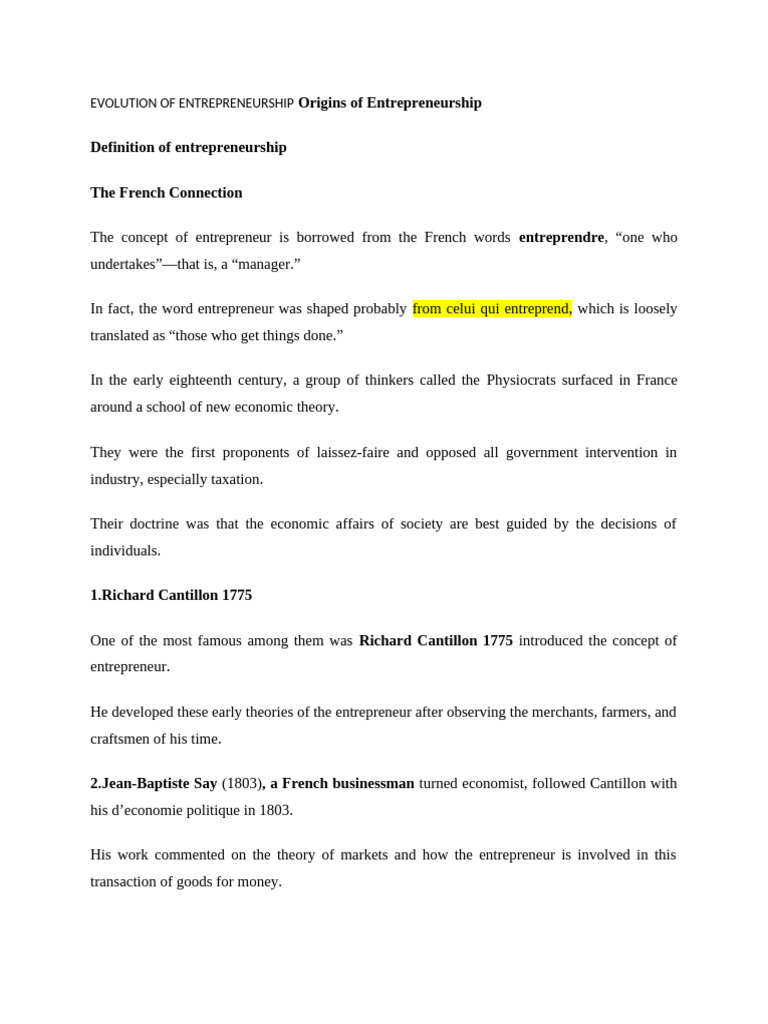 Evolution of Entrepreneurship in Kenya | PDF | Entrepreneurship ...