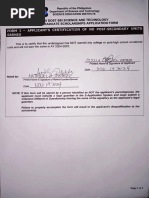 2026 DOST-SEI S&T Undergraduate Application Form I | PDF