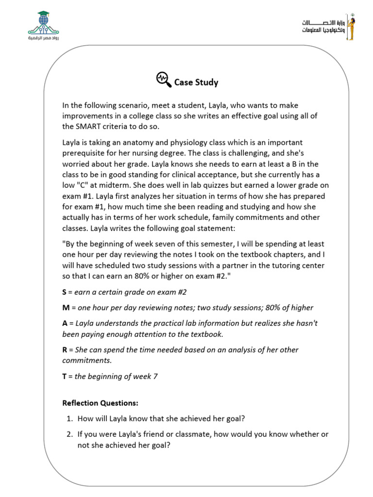 SMART Goals - Case Study | PDF