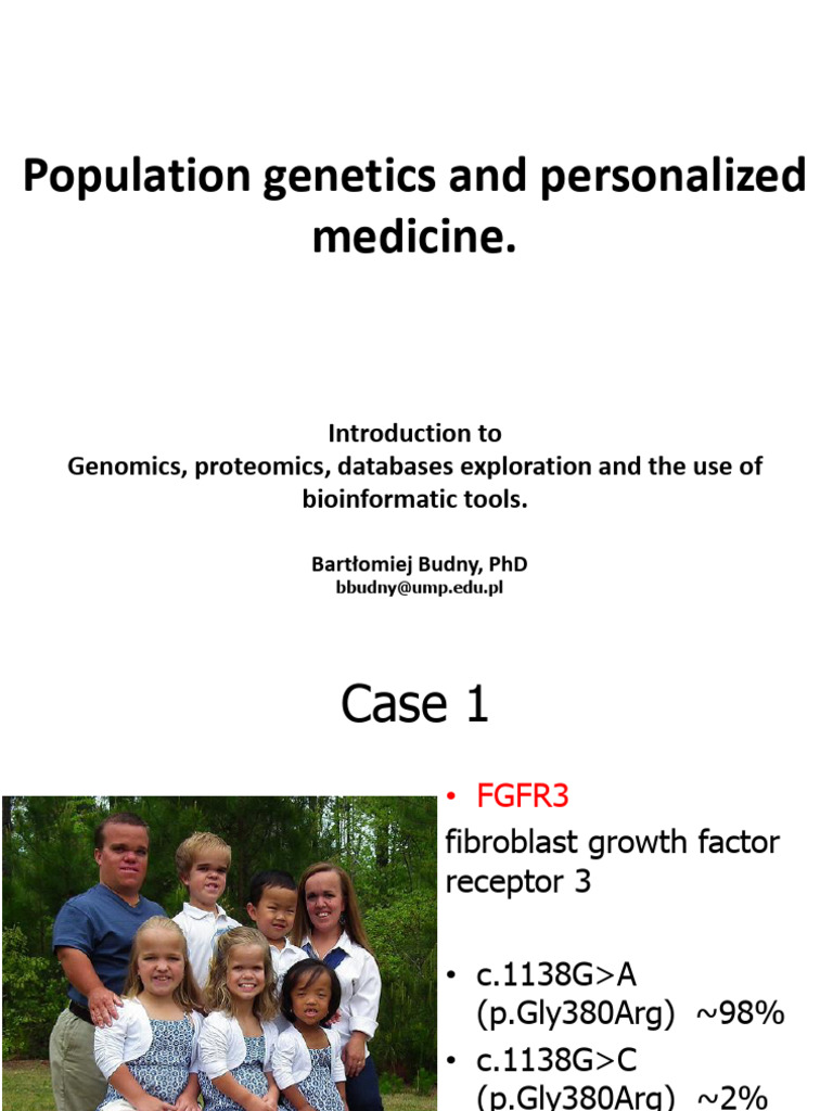 Population Genetics in Personalized Medicine | PDF | Single Nucleotide ...