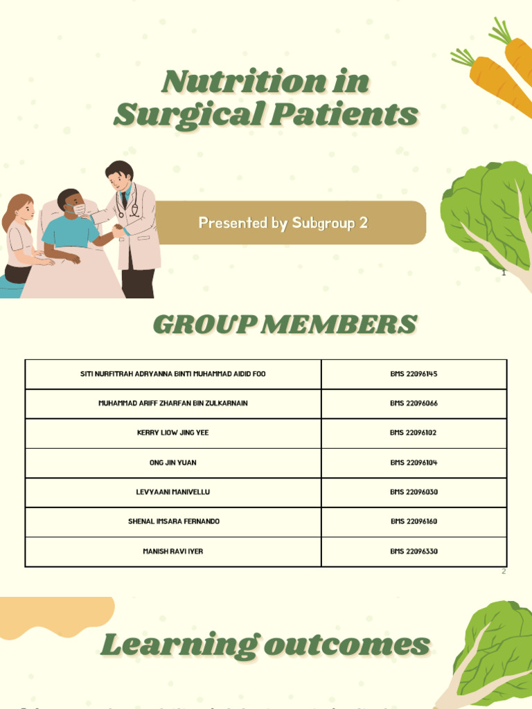 Nutrition Strategies for Surgical Patients | PDF | Healthy Diet ...