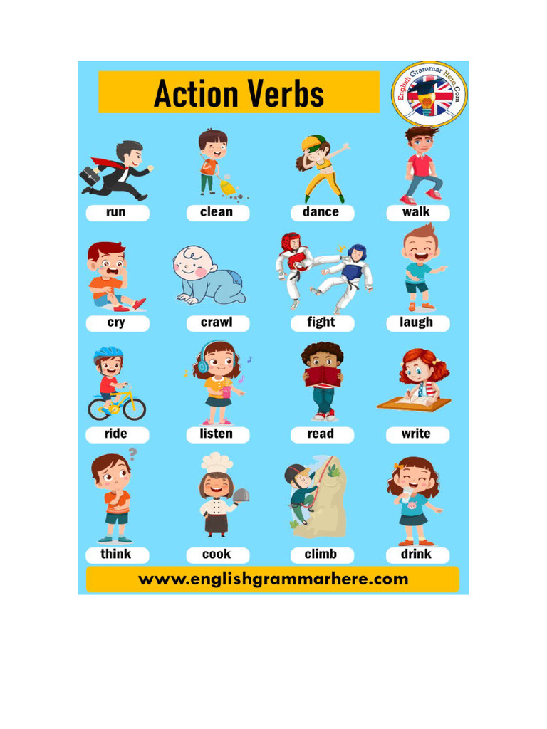 Action Verbs Little Starters | PDF