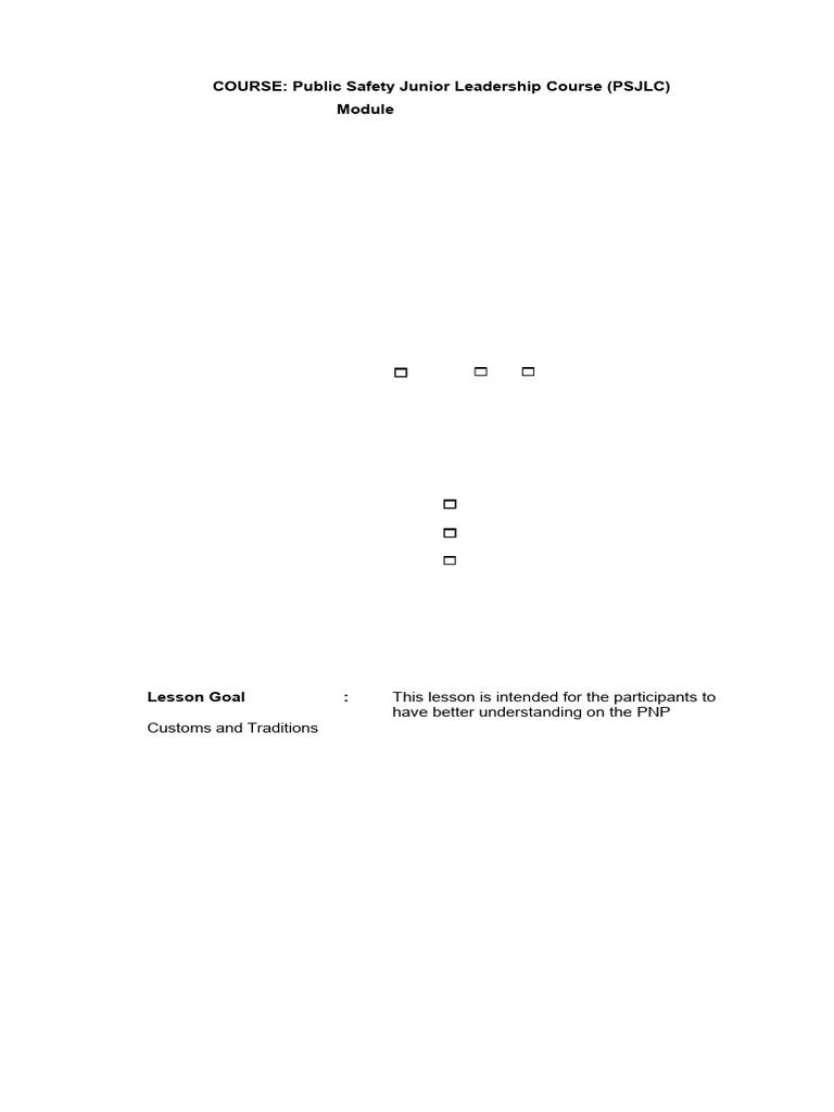 PNP Customs & Traditions - OPN SOURCE | PDF | Lesson Plan