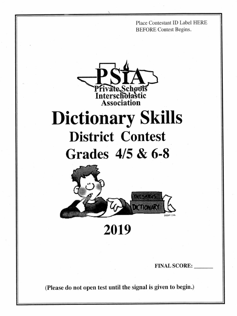 Dictionary Skills | PDF