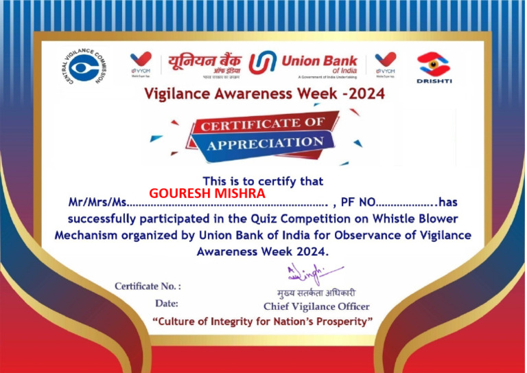UBI - Vigil - GOURESH MISHRA - 20242110123757 | PDF