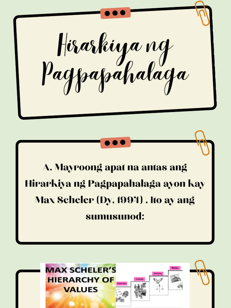 Hirarkiya NG Pagpapahalaga | PDF
