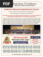Bakliwal Tutorials Foundation Course Overview | PDF | Lecture | Teachers