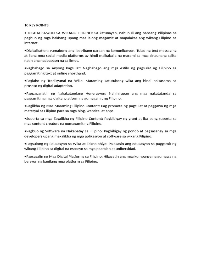 10 Key Points | PDF
