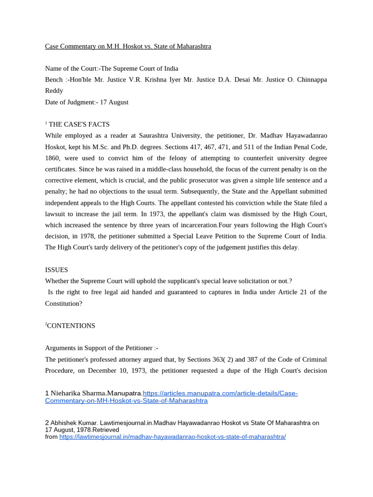 _Updated Case Commentary | PDF | Legal Aid | Judgment (Law)