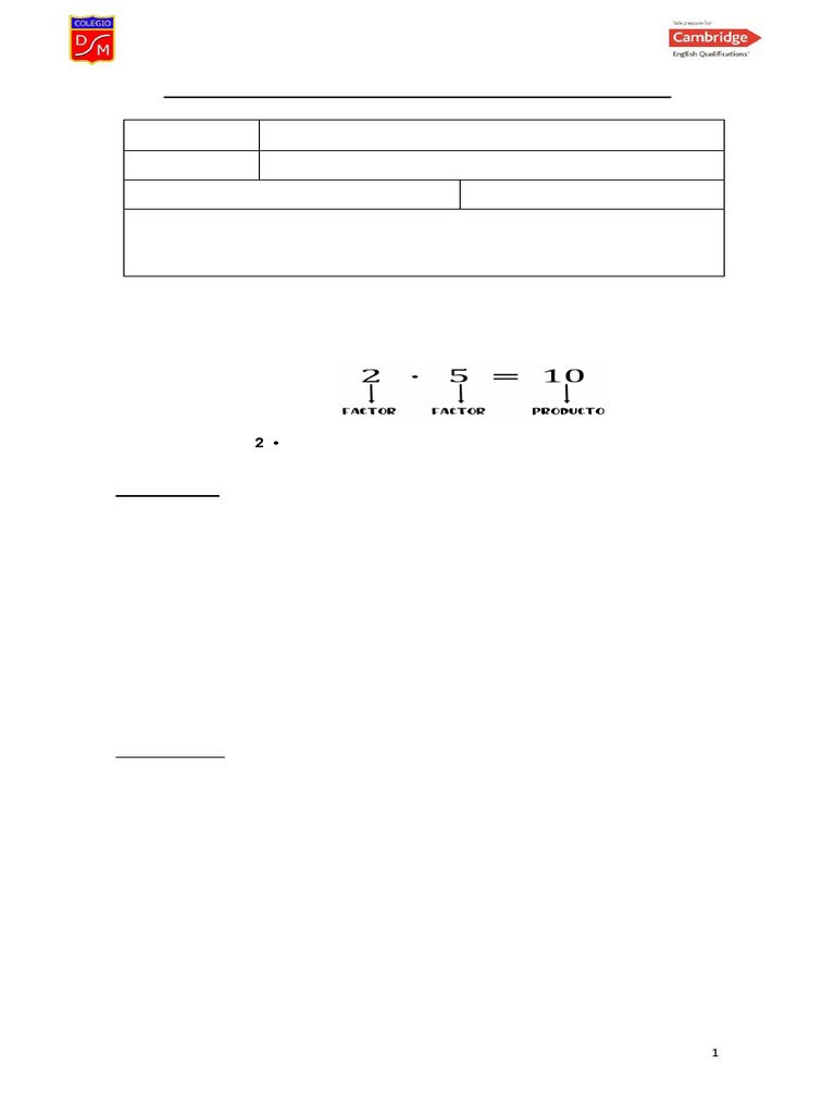 Guía Mat 5° 1S Abril 2024 | PDF | Multiplicación | Aluminio