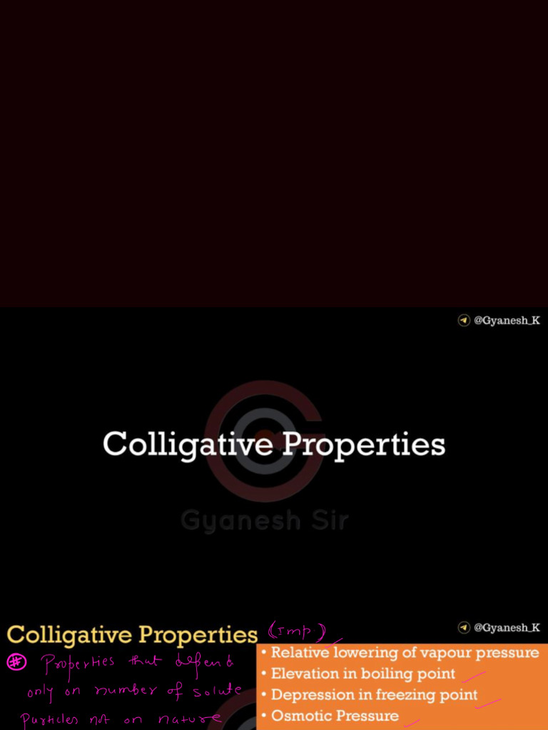 Colligative Properties | PDF