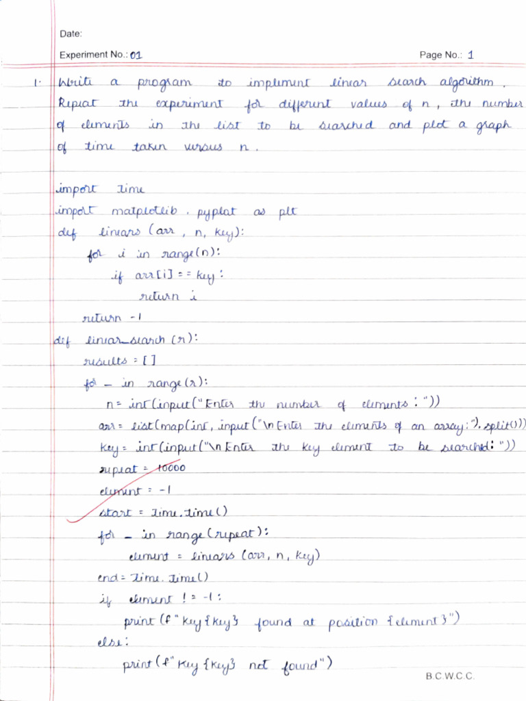 Pgm1_Linearsearch | PDF