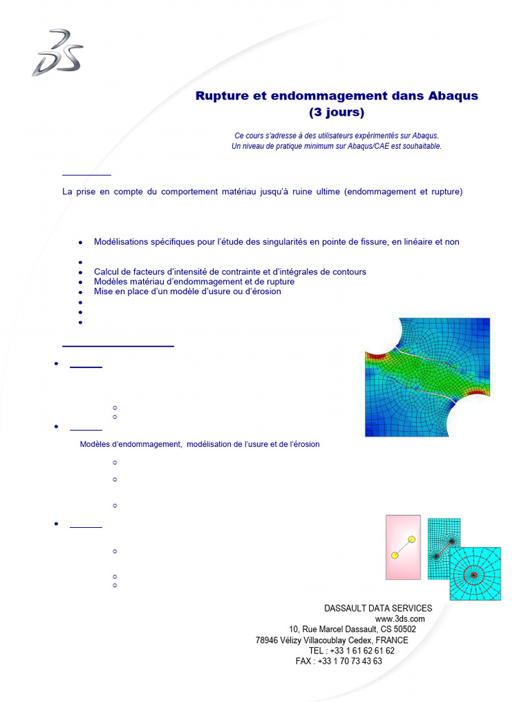 Rupture et Endommagement dans Abaqus | PDF | Fatigue (matériau ...
