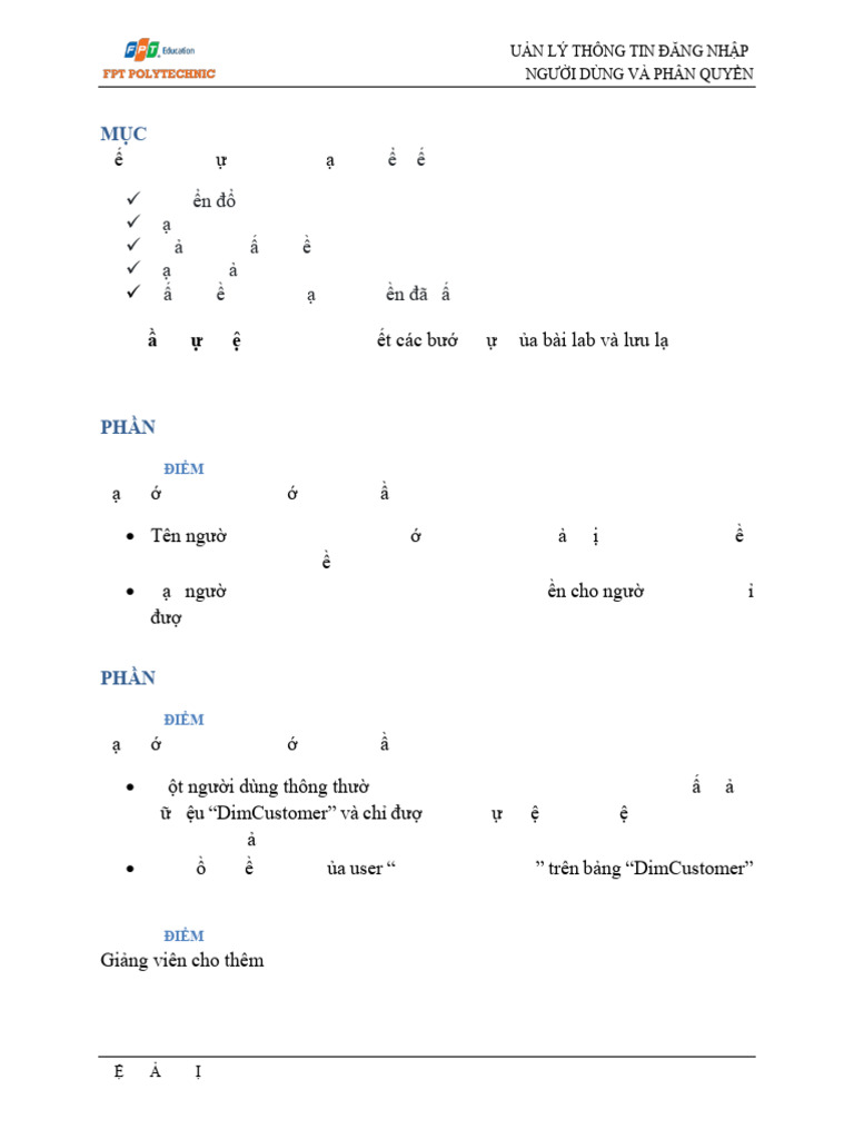 Lab5 - Qu - N Ly Thong Tin - NG NH - P, NG - I Dung Va Phan Quy - N | PDF