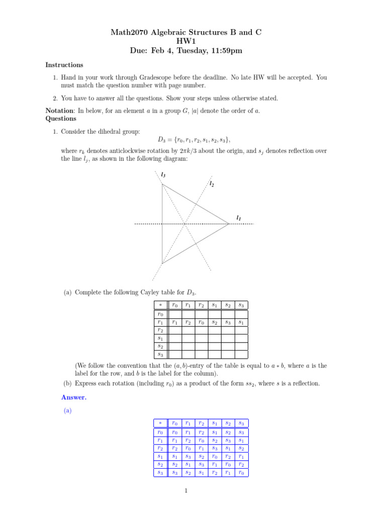 math2070_202425t2_hw1_sol | PDF | Mathematical Objects | Algebraic Structures